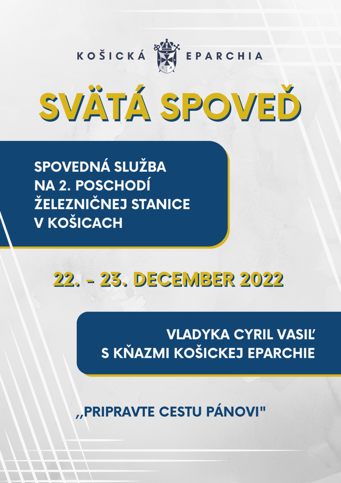 Spovedná služba na železničnej stanici v Košiciach | Gréckokatolícka ...